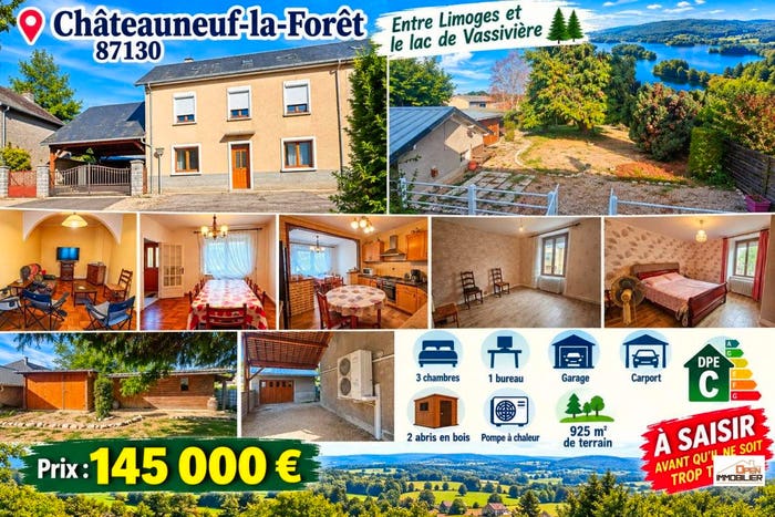 Châteauneuf-la-Forêt - Maison 6 pièces à vendre