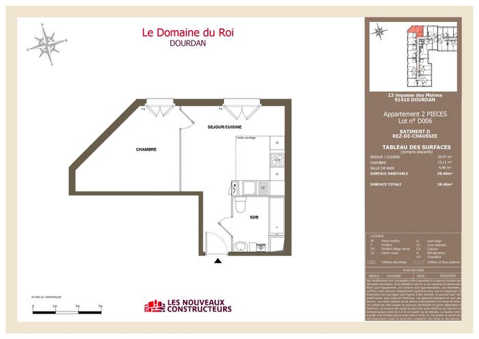Appartement 2 pièces à louer - Dourdan