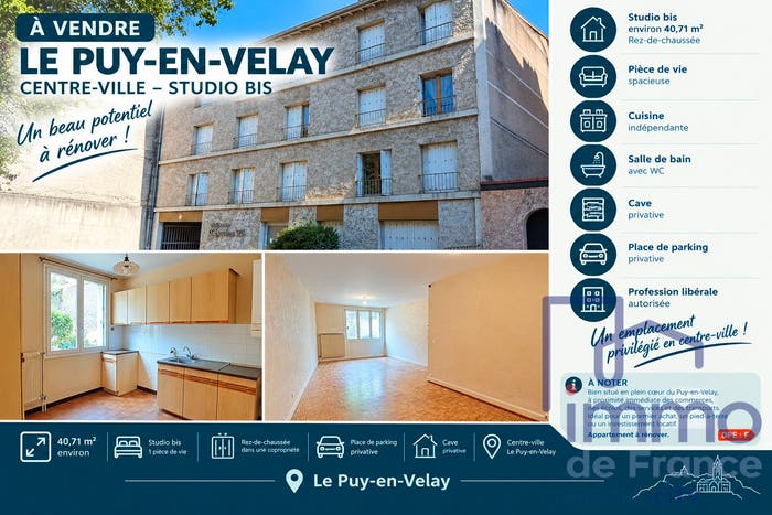 Appartement 2 pièces à vendre - Le Puy-en-Velay, Breuil, Carmes