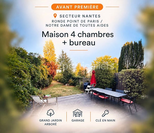 Maison 7 pièces à Nantes, Eraudière, La Marrière, Rond-point de Paris, à vendre