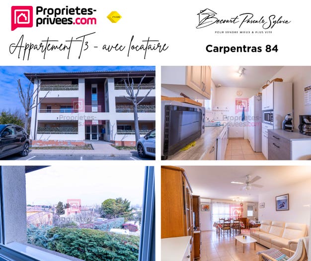 Appartement 3 pièces à vendre - Carpentras, Sud