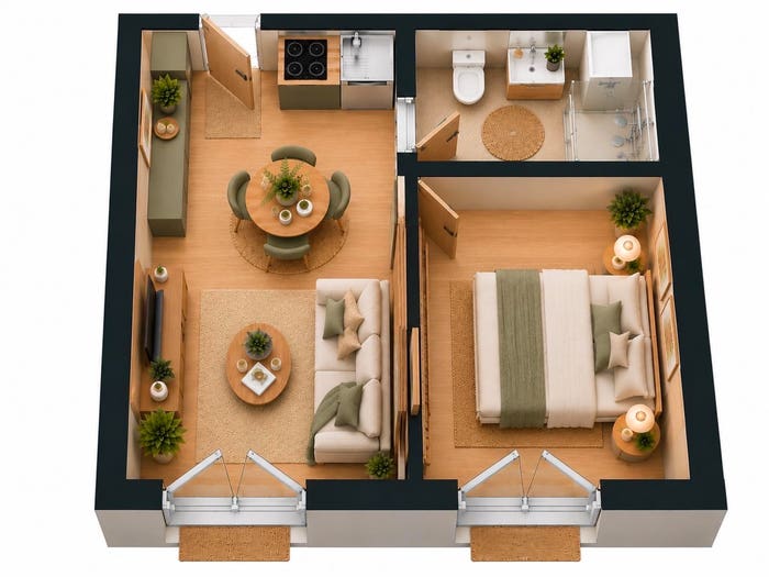 Morlaix, Porte de Plaisance, Gare - Appartement 2 pièces à vendre