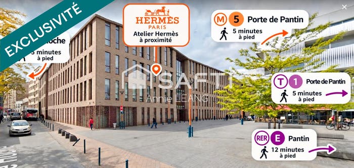 Appartement 4 pièces à vendre - Pantin, Mairie, Porte de Pantin