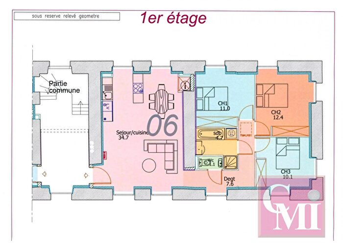 Appartement 3 pièces à Breuillet, à vendre