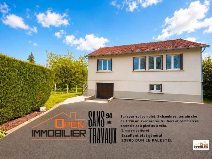 Maison 4 pièces à Dun-le-Palestel, à vendre