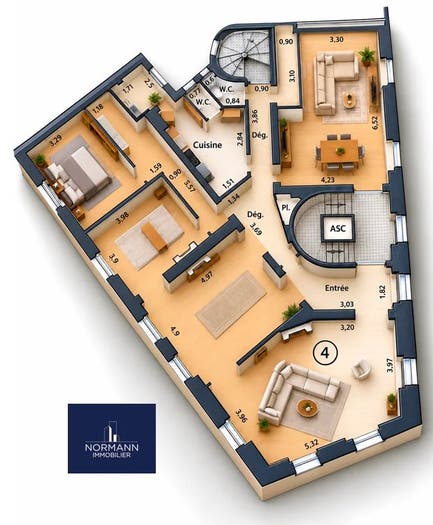 Paris 10ème, Saint-Vincent de Paul, Lariboisière : Appartement 5 pièces à vendre