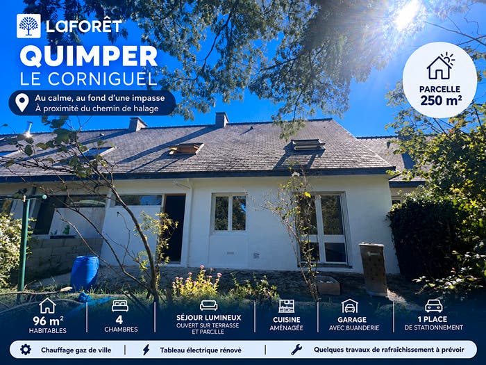 Quimper, Penhars, Penanguer, Corniguel : Maison 5 pièces à vendre