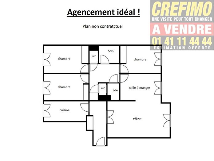 Appartement 5 pièces à vendre - Asnières-sur-Seine, Bécon, Bourguignons