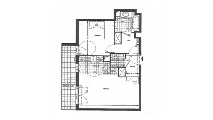Asnières-sur-Seine, Centre-ville : Appartement 2 pièces à vendre