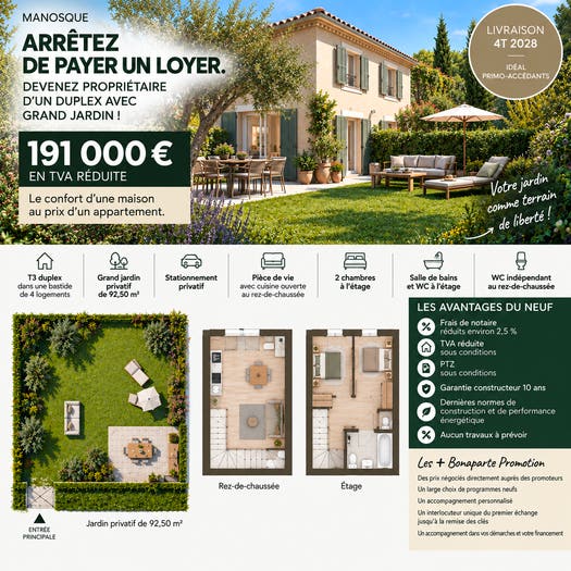 Maison 3 pièces à Manosque, à vendre