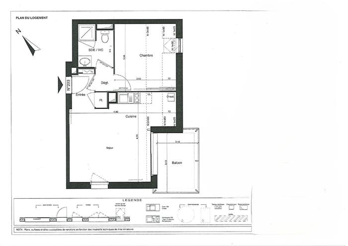 Carquefou, Bréchetière, Pépinière, Housseau - Appartement 2 pièces à vendre