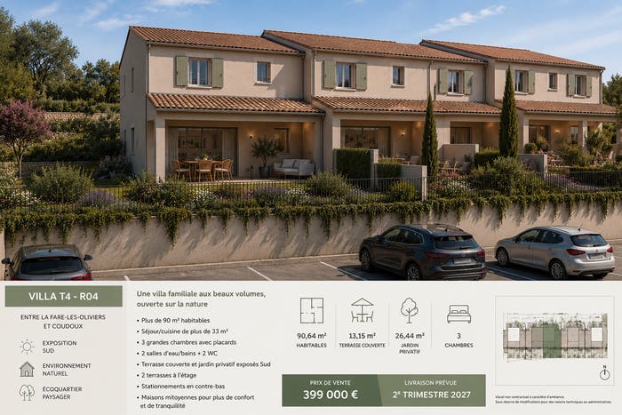 Coudoux - Maison 4 pièces à vendre